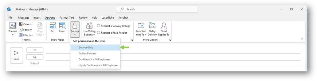 Secure Email Communication - Initiating a Message